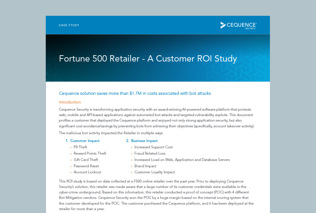 Fortune 500 Retailer Saves $1.7M from Account Take Overs
